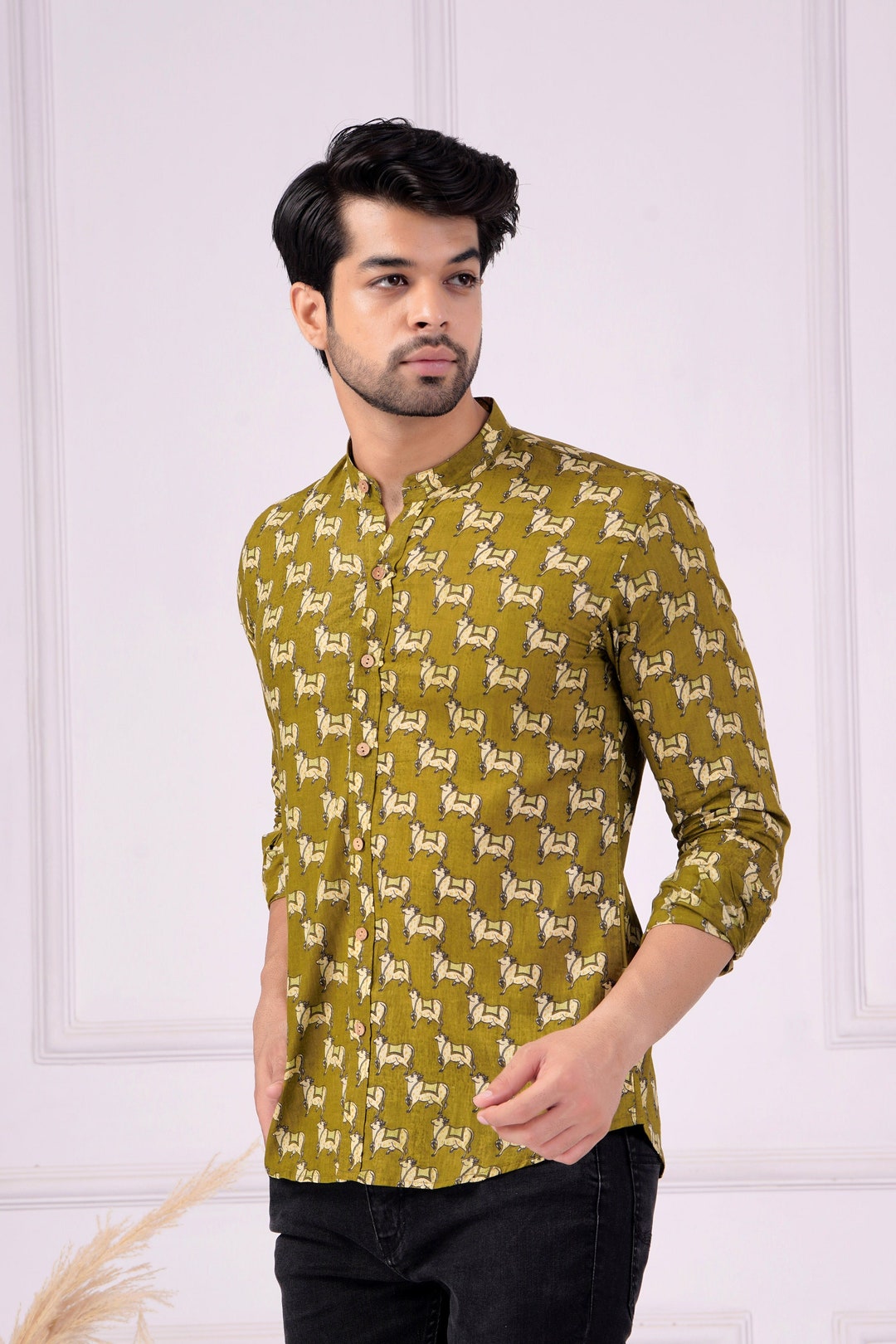 Mighty Nandi Handmade Block Print Premium Cotton Shirts for Men Slim ...