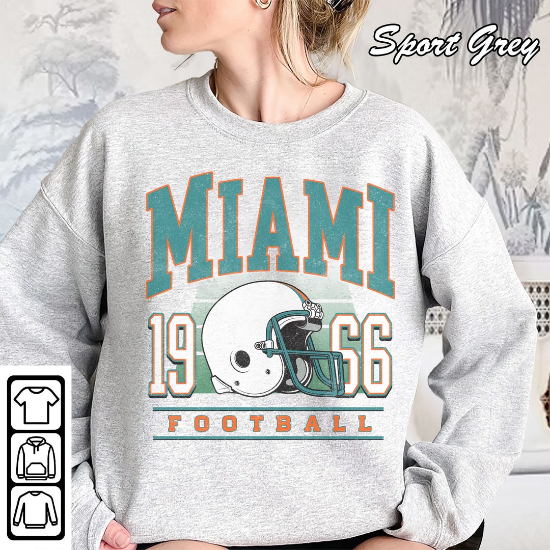 Vintage Miami Football Sweatshirt, Miami Dolphins Football Shirt ...