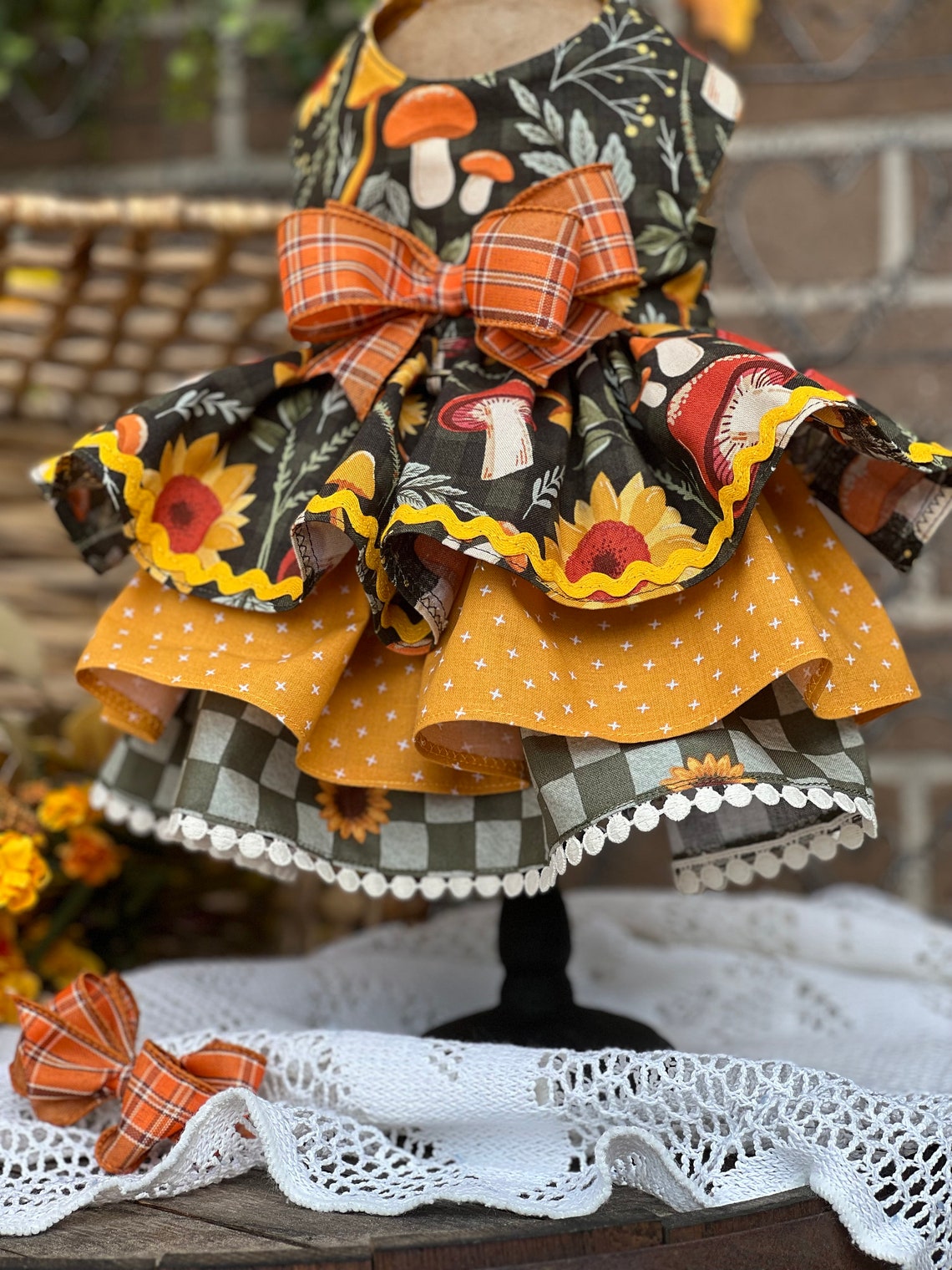 Toadstool Ruffled Dress - Etsy