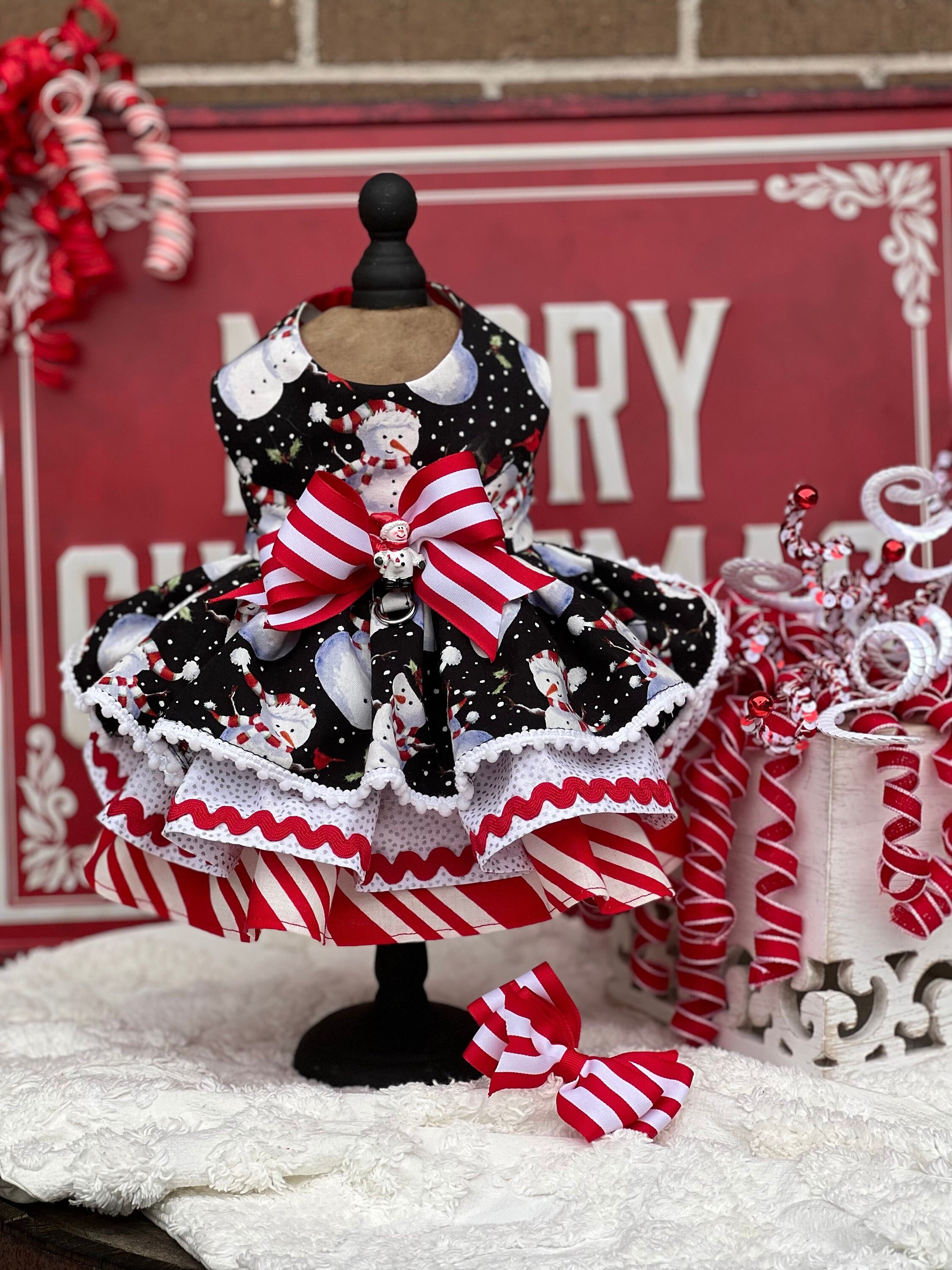 Snowman Ruffled Dress - Etsy