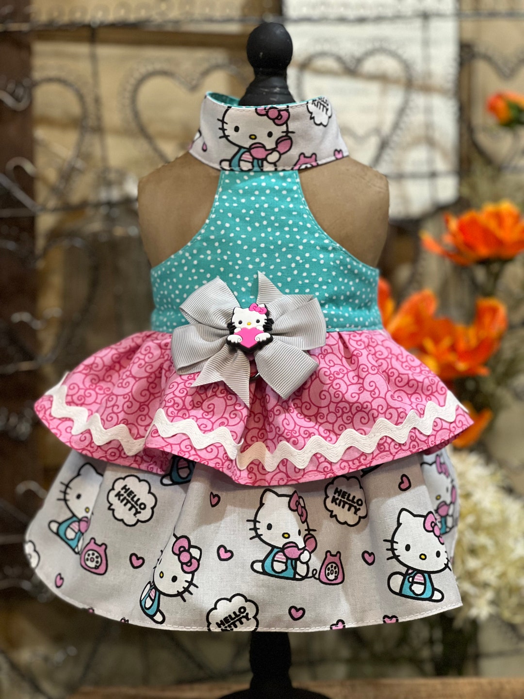 Cutsie Kittie Halter Dress - Etsy