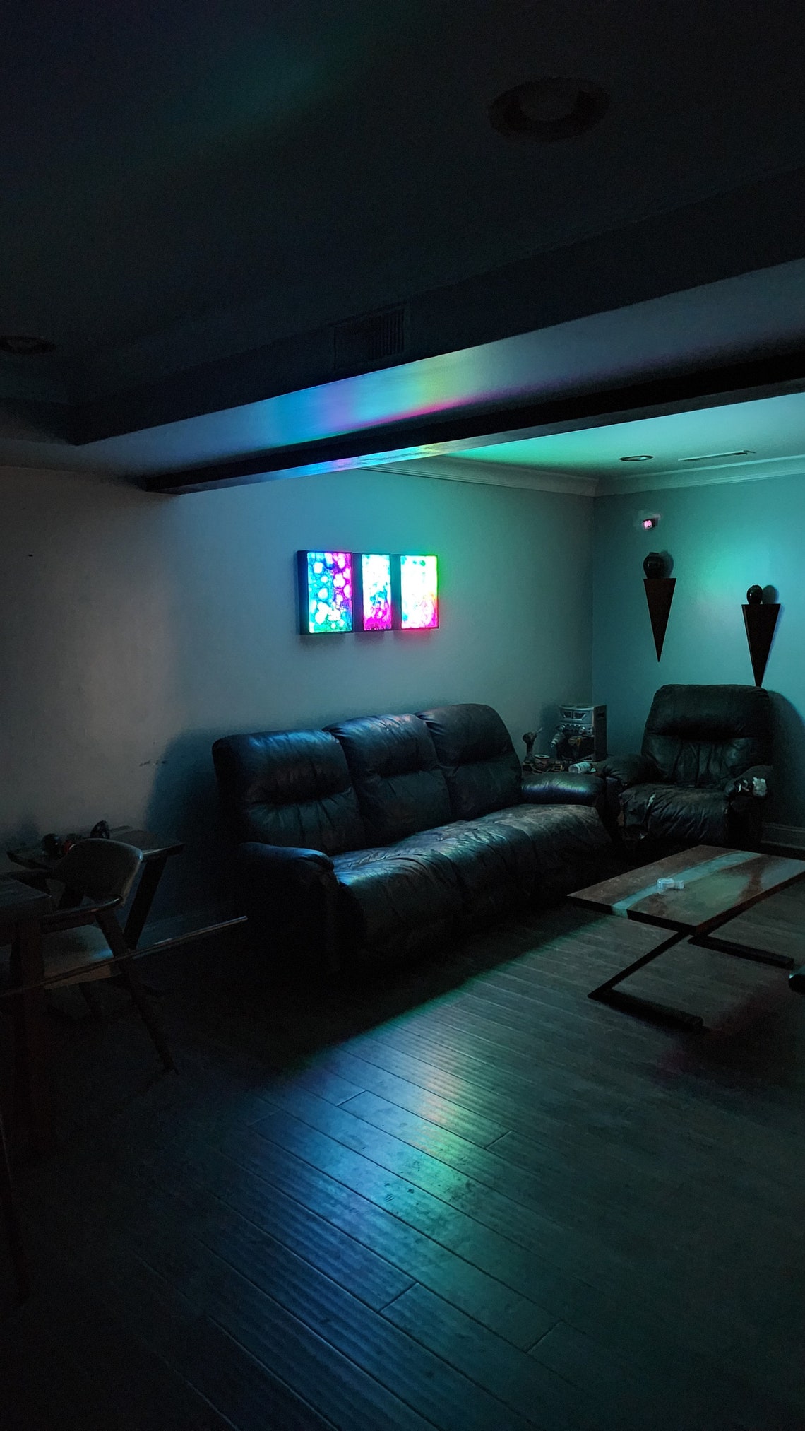 Backlit Epoxy Wall Art Triptych - Etsy