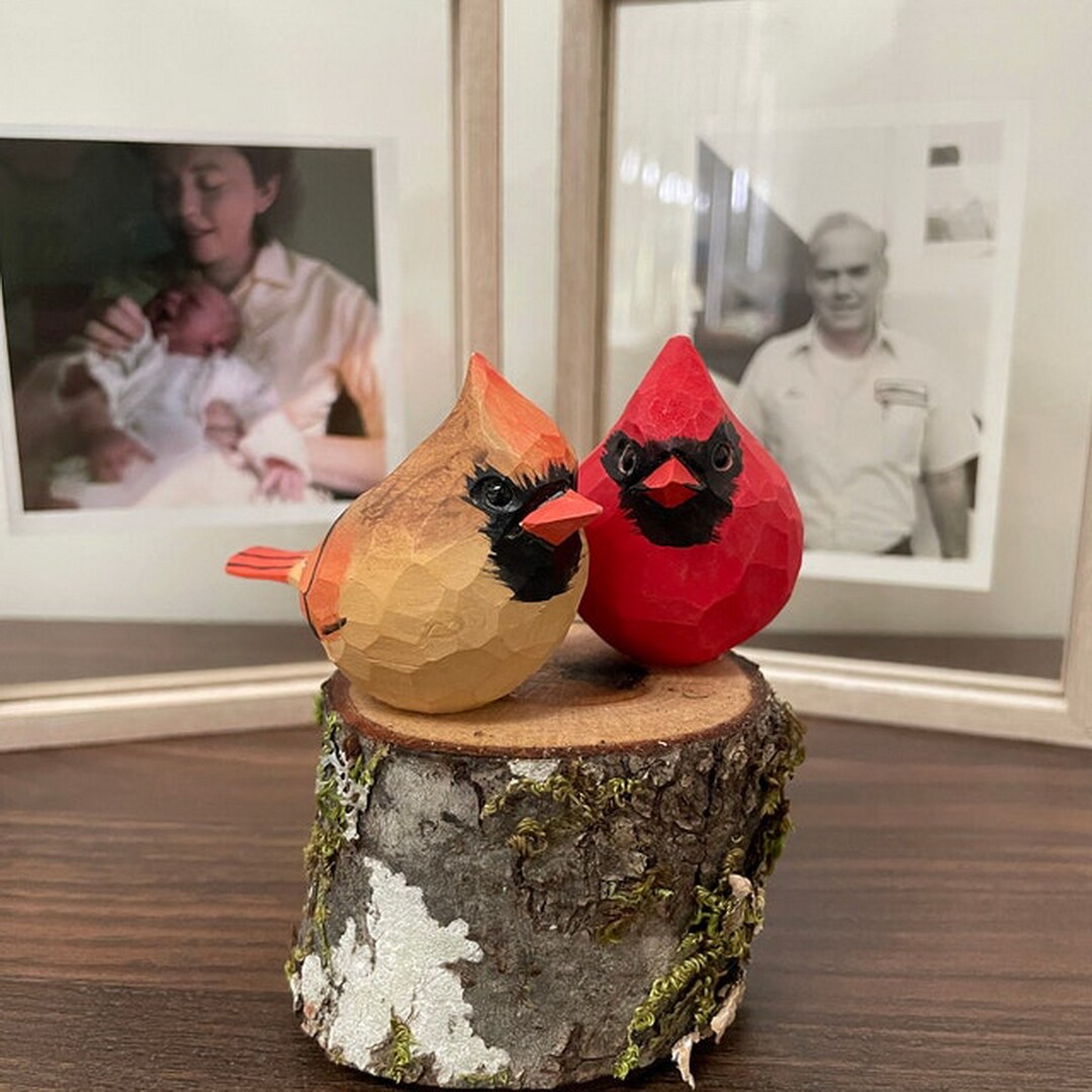 One Piece of a Carved Female Cardinal Wooden Collectible - Etsy