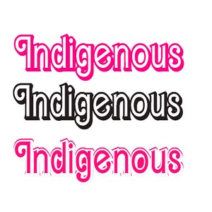 Indigenous Logo in Barbie Script - Etsy
