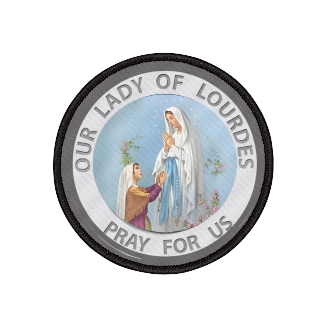 Virgin Mary Patches Our Lady of Lourdes Catholic Iron-on Patch Blessed ...