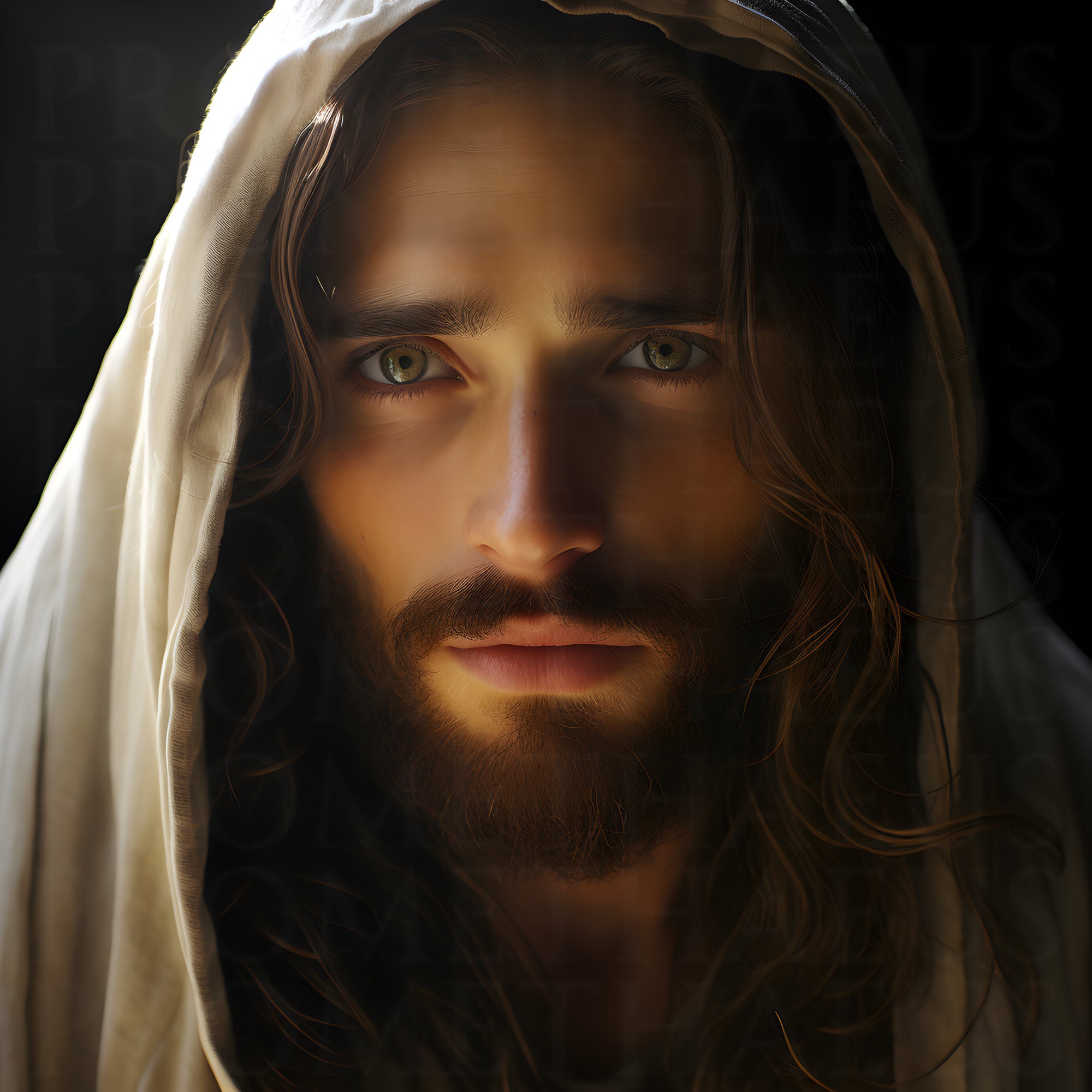 Stunning Jesus Christ Portrait Art Digital Download Jesus - Etsy