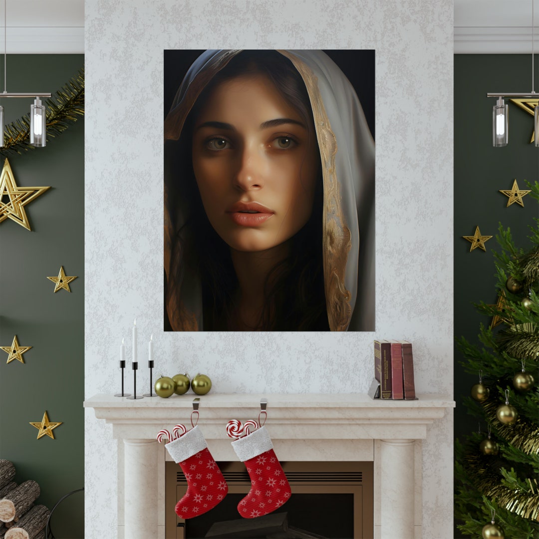 Blessed Virgin Mary Wall Art Poster Mother Mary Art Poster - Etsy