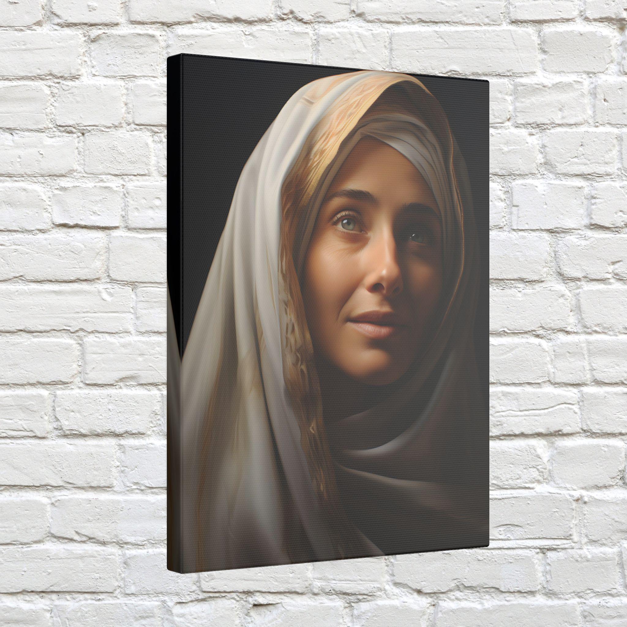 Blessed Virgin Mary Wall Art ECO Friendly Canvas Hyperrealistic Mother ...