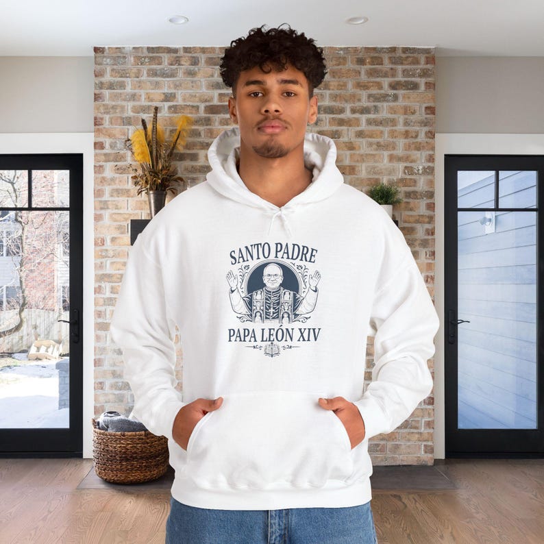 Santo Padre Papa Leon XIV Sudadera En Espanol New Pope Leo Hooded ...