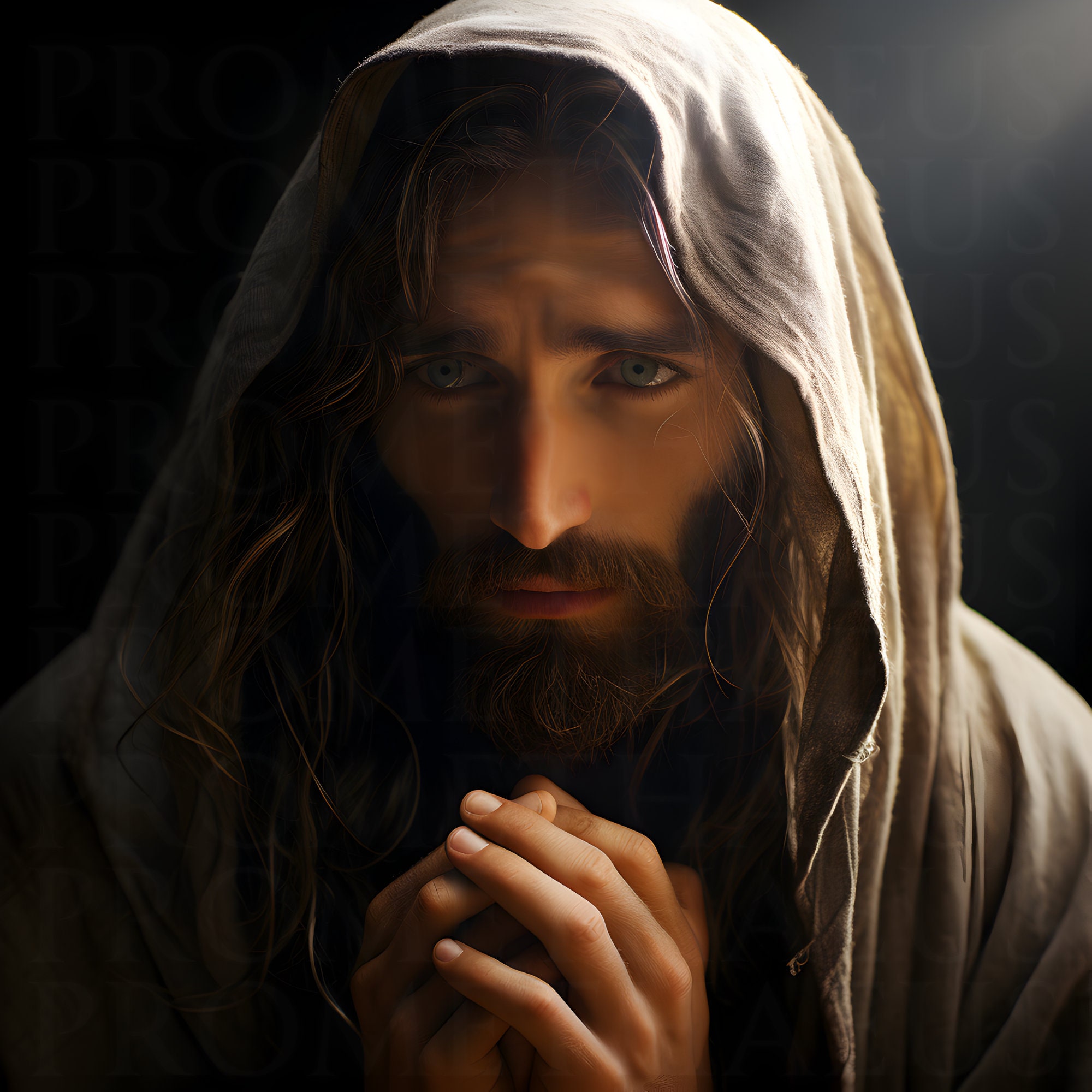 Stunning Jesus Christ Portrait Art Digital Download, Jesus Portrait ...