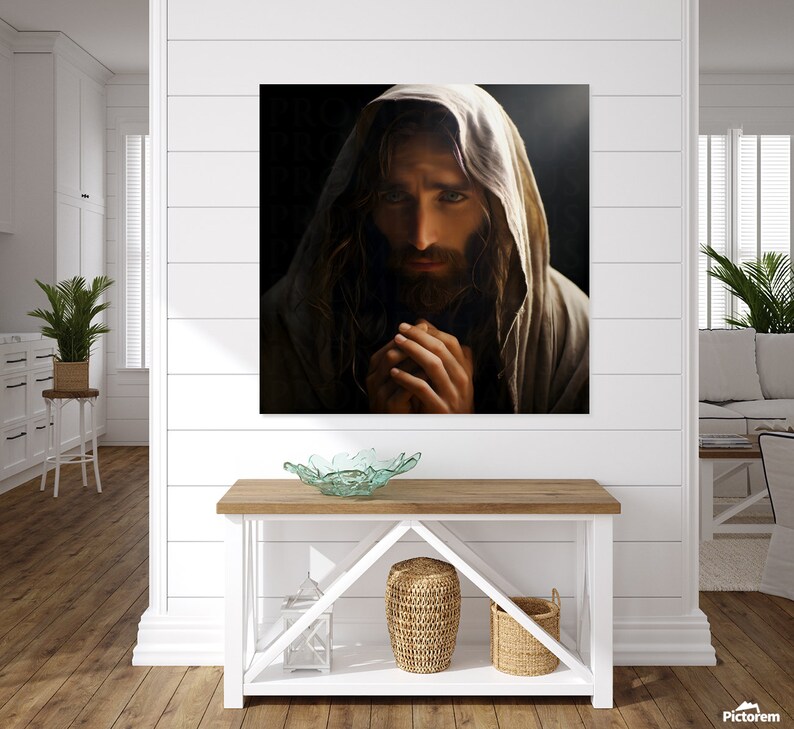 Stunning Jesus Christ Portrait Art Digital Download, Jesus Portrait Digital Print, Printable ...