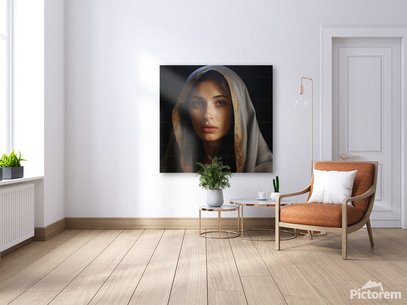 Blessed Virgin Mary Portrait Art Digital Download Mother Mary - Etsy