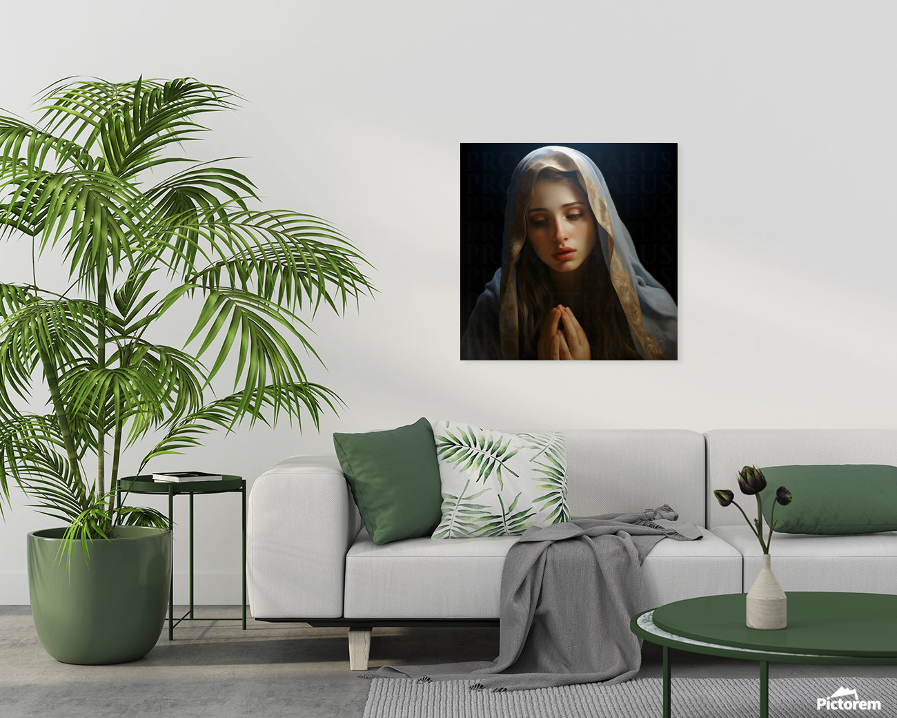 Blessed Virgin Mary Portrait Art Digital Download Mother Mary - Etsy