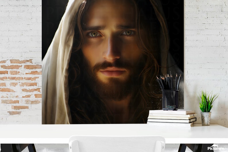 Stunning Jesus Christ Portrait Art Digital Download Jesus - Etsy