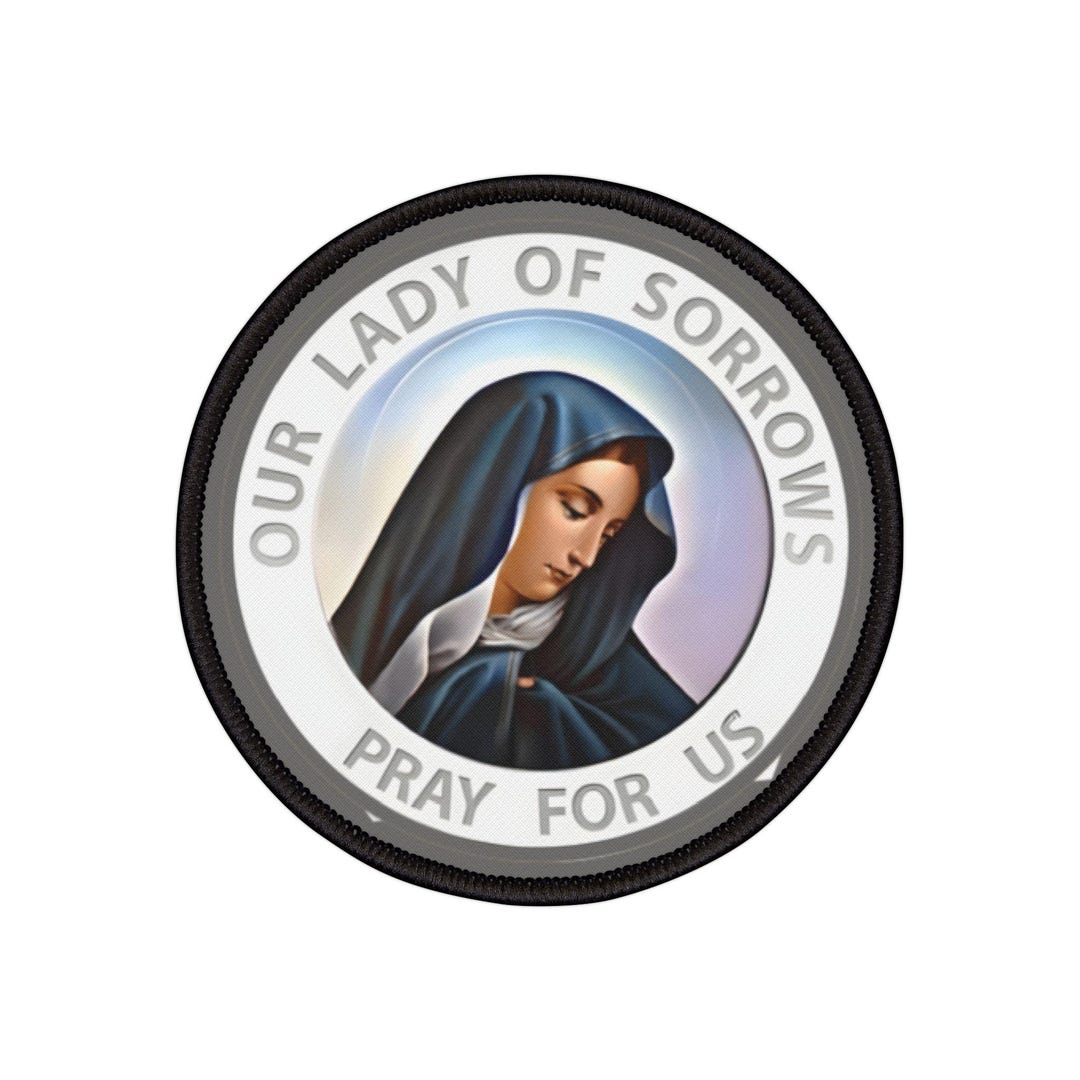 Virgin Mary Patches Our Lady of Sorrows Mater Dolorosa Catholic Iron-on ...