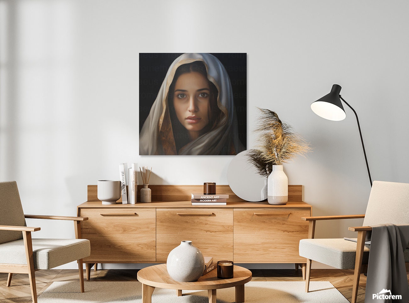 Blessed Virgin Mary Portrait Art Digital Download, Mother Mary Digital ...