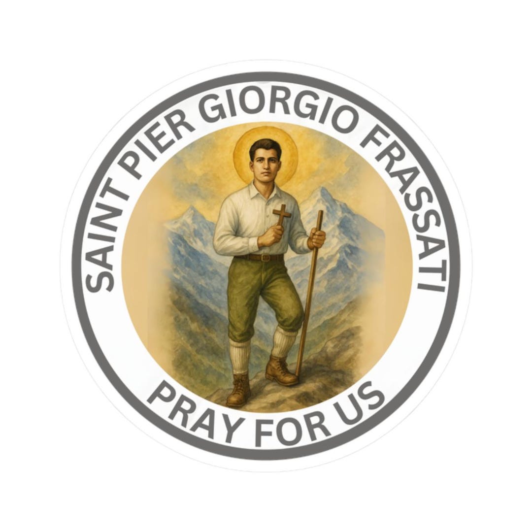 Religious Sticker Catholic St Pier Giorgio Frassati Medal Lay Patron of ...
