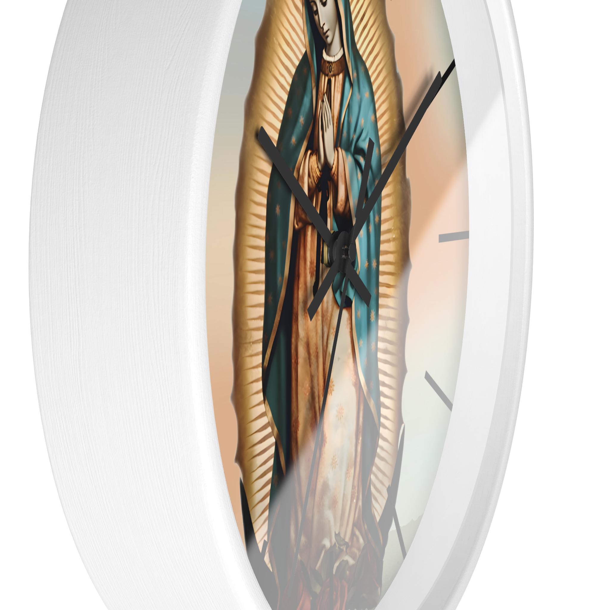 Virgin Mary Clock Our Lady of Guadalupe Wall Clock Christian Home Decor ...