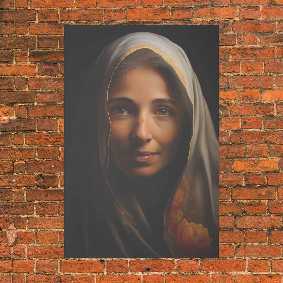 Blessed Virgin Mary Wall Art ECO Friendly Canvas Hyperrealistic Mother ...