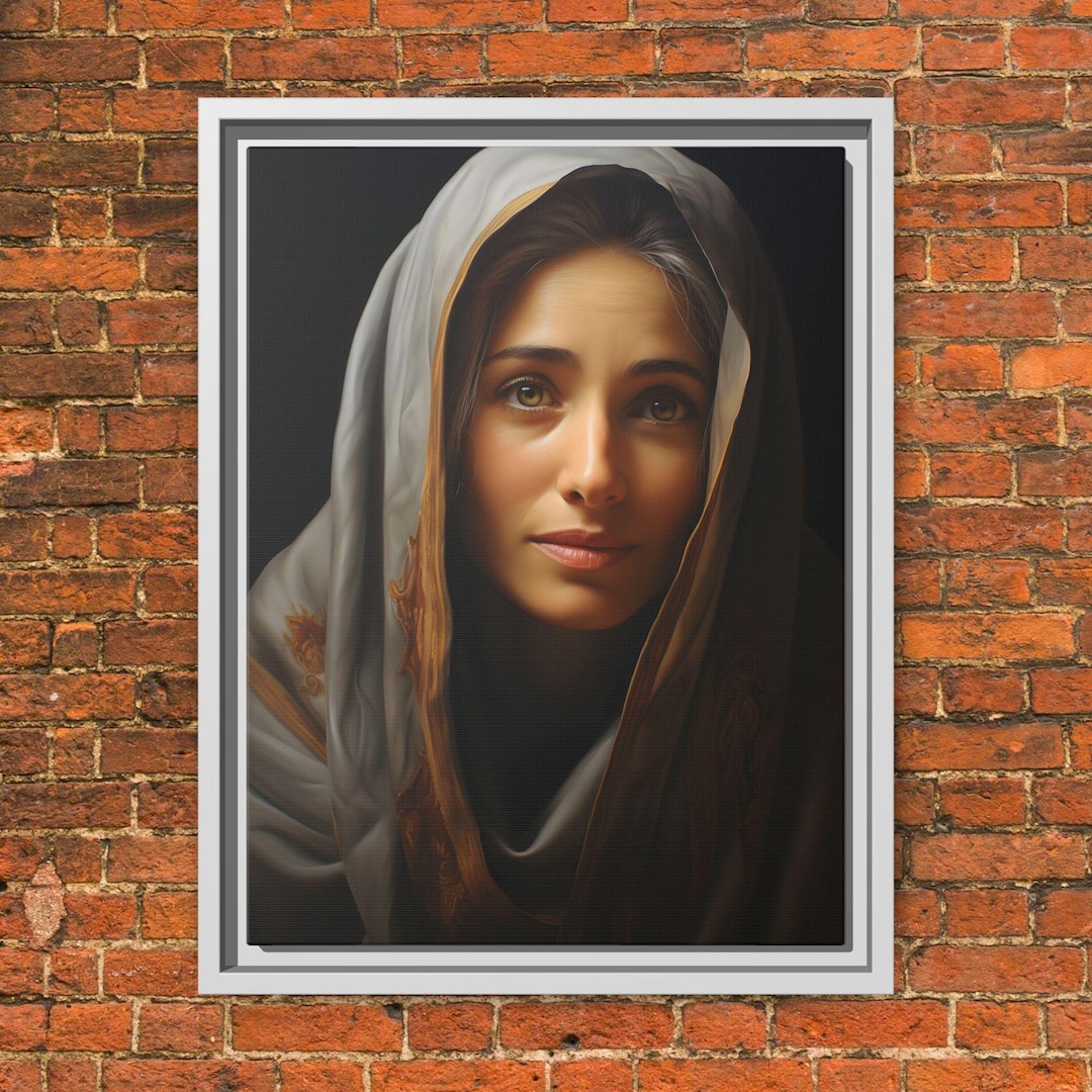Blessed Virgin Mary Portrait Artwork Eco-friendly Frame & Canvas ...