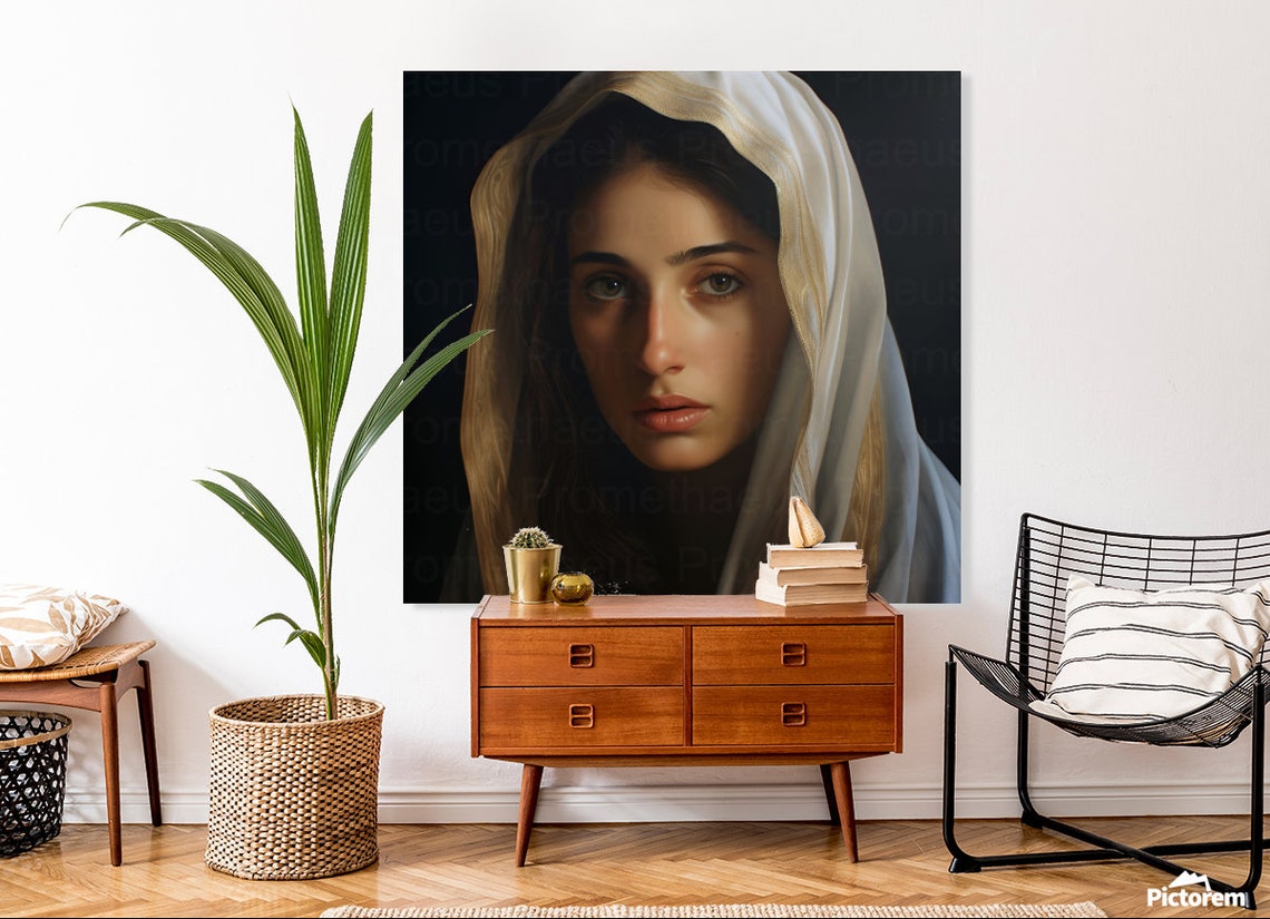 Blessed Virgin Mary Portrait Artwork Digital Download Mother Mary ...