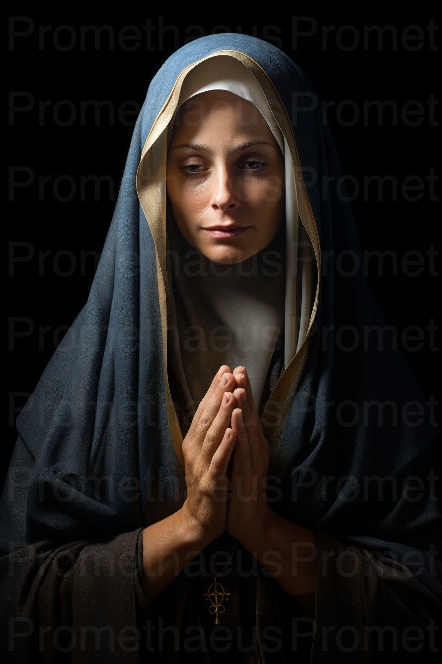 Blessed Virgin Mary Portrait Art Digital Download Mother Mary - Etsy