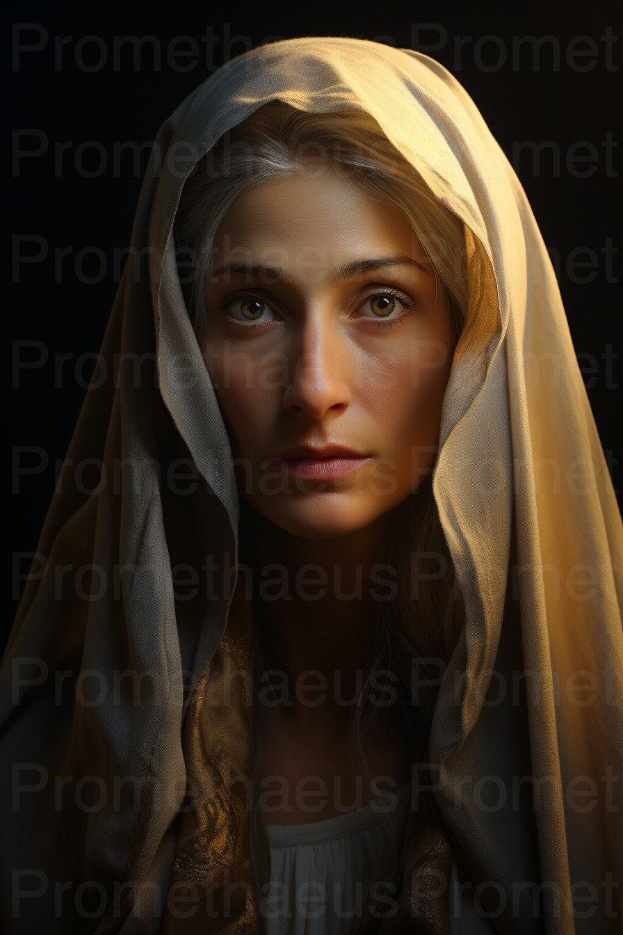 Blessed Virgin Mary Portrait Art Digital Download, Mother Mary Digital ...