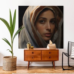 Blessed Virgin Mary Portrait Art Digital Download, Mother Mary Digital ...