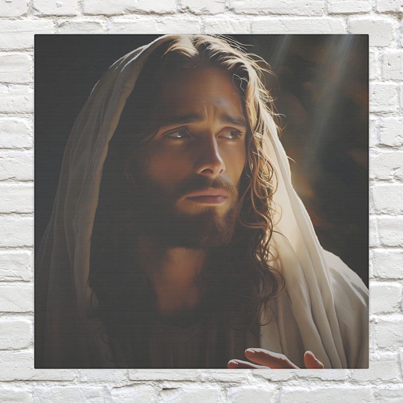 Jesus Christ Portrait in Canvas, Jesus Portrait, Jesus Christ Art ...