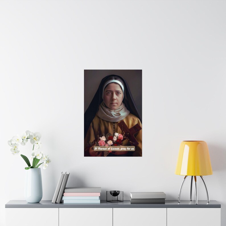 St Therese of Lisieux Poster Religious Print Catholic Wall Art ...