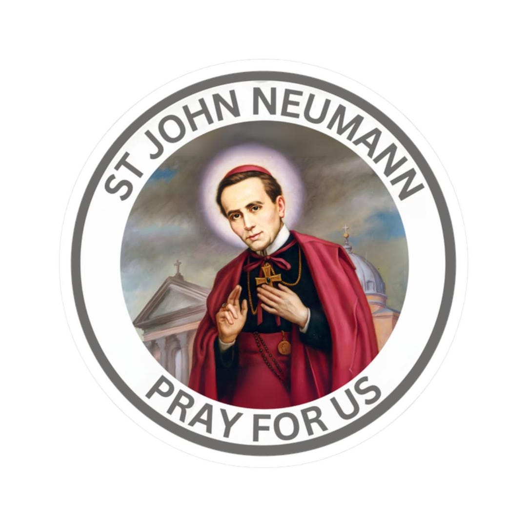 Religious Sticker Christian St John Neumann Medal Education Patron of ...