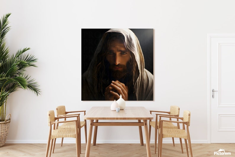 Stunning Jesus Christ Portrait Art Digital Download, Jesus Portrait Digital Print, Printable ...