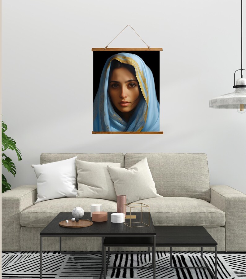 Wall Tapestry Blessed Virgin Mary Christian Religious Art Decor ...