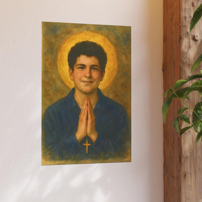 Poster St Carlo Acutis Watercolor Style Religious Wall Art Print 210 ...
