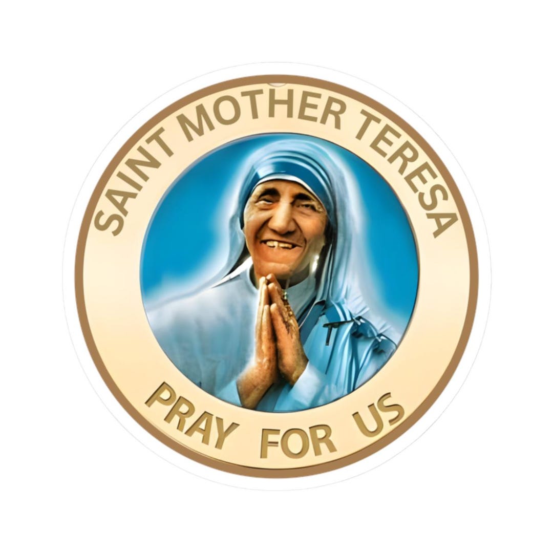 Religious Sticker St Mother Teresa of Calcutta Medal Catholic World ...