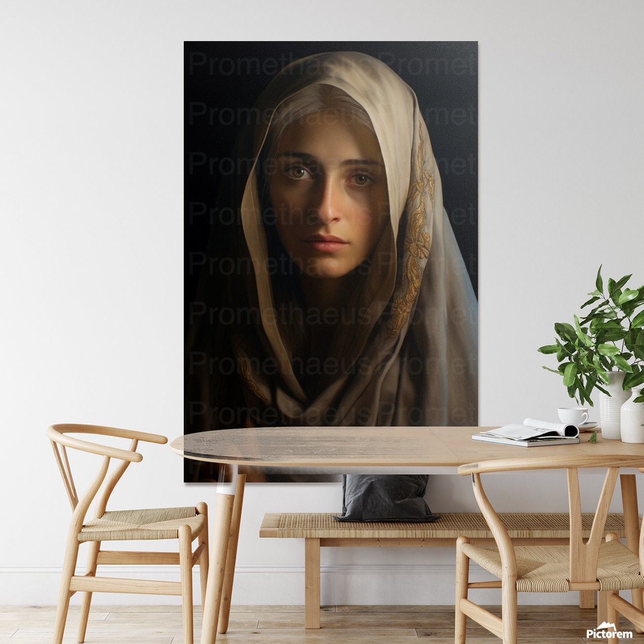 Blessed Virgin Mary Portrait Artwork Digital Download Mother Mary ...