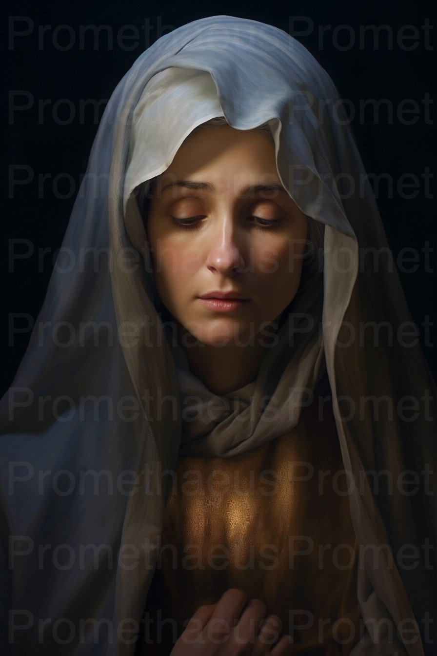 Our Lady of Sorrows Blessed Virgin Mary Portrait Digitally Download ...