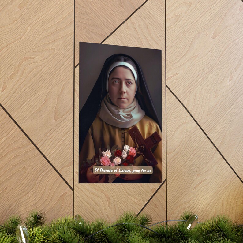 St Therese of Lisieux Poster Religious Print Catholic Wall Art ...