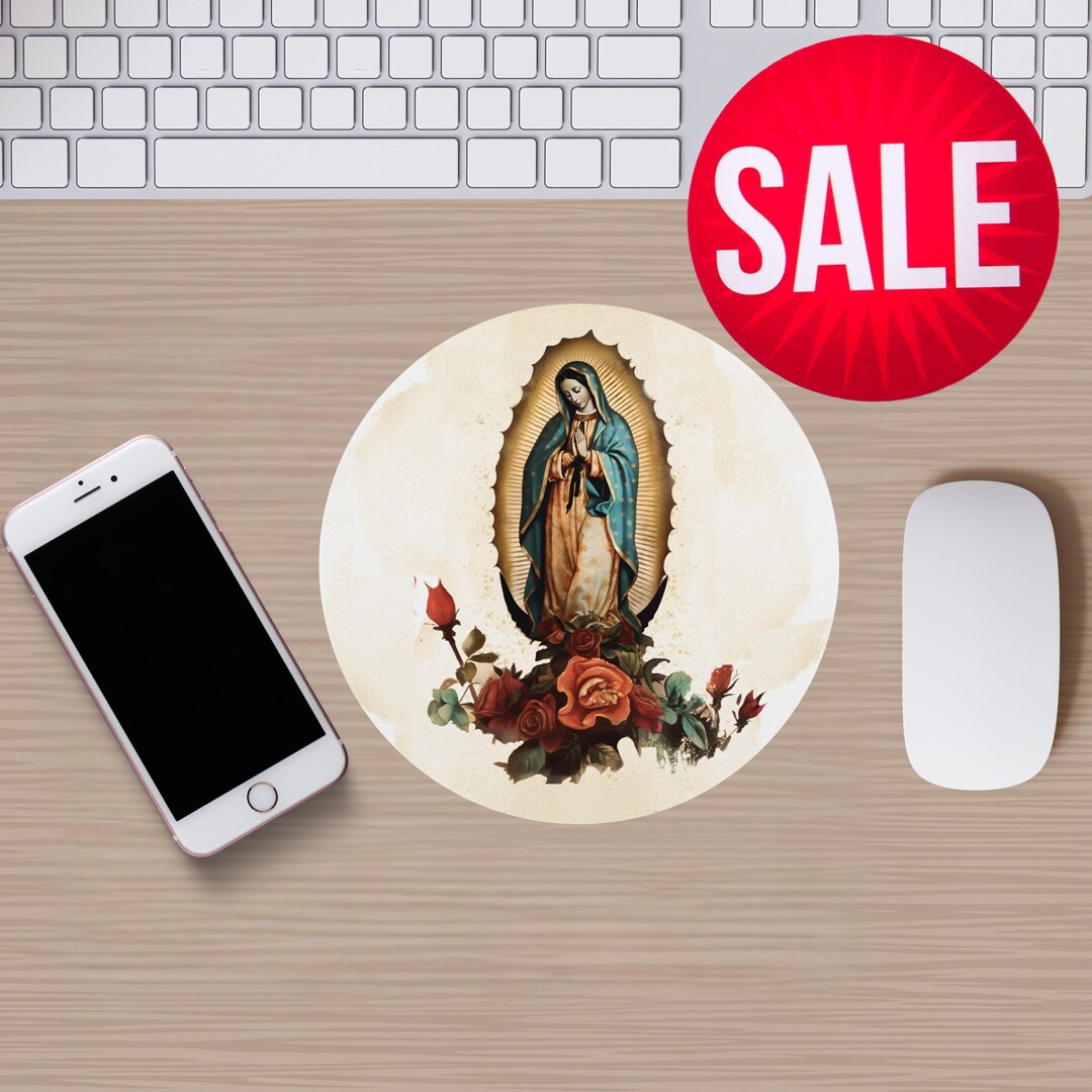 Religious Mouse Pad Our Lady of Guadalupe Watercolor Catholic Mouse Mat ...