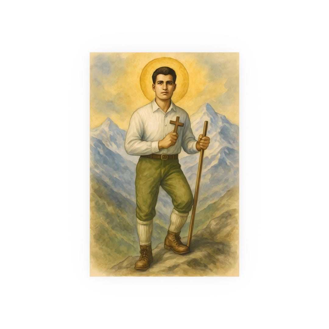 Poster St Pier Giorgio Frassati Watercolor Style Wall Art Catholic ...