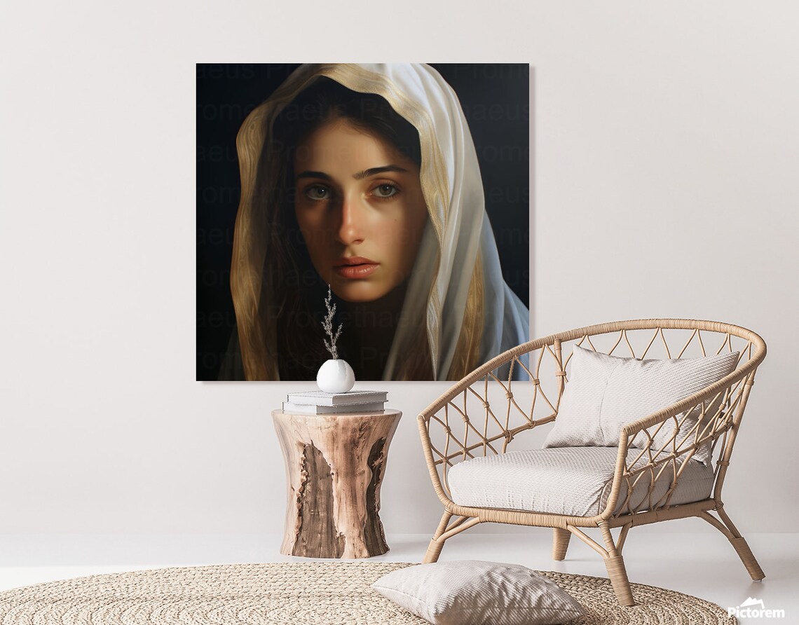 Blessed Virgin Mary Portrait Art Digital Download Mother Mary - Etsy