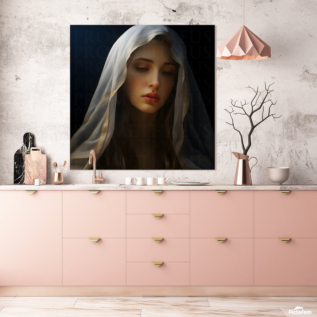 Blessed Virgin Mary Portrait Artwork Digital Download Mother Mary ...