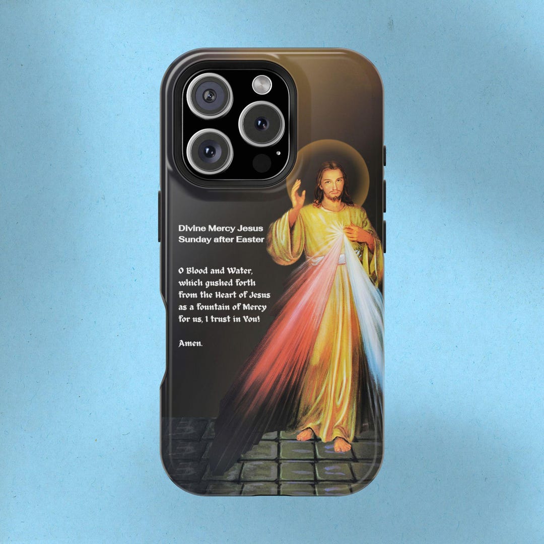Divine Mercy Jesus iPhone Case With Magsafe Christ Blessing Magnetic ...