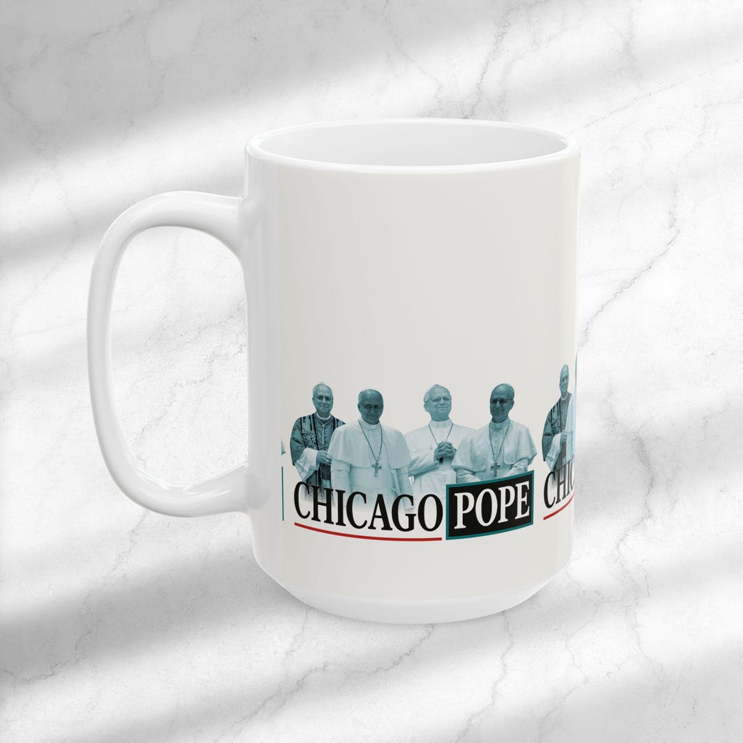 Coffee Mug Religious New Pope Leo XIV Catholic Artwork Chicago Pope ...