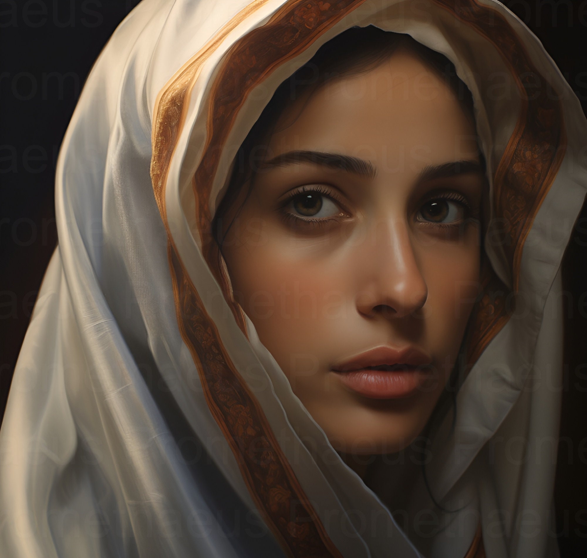 Blessed Virgin Mary Portrait Art Digital Download Mother Mary - Etsy