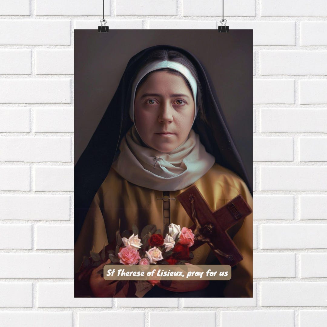 St Therese of Lisieux Poster Religious Print Catholic Wall Art ...