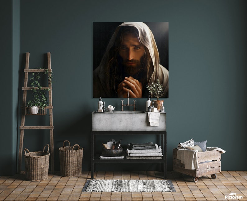 Stunning Jesus Christ Portrait Art Digital Download, Jesus Portrait Digital Print, Printable ...