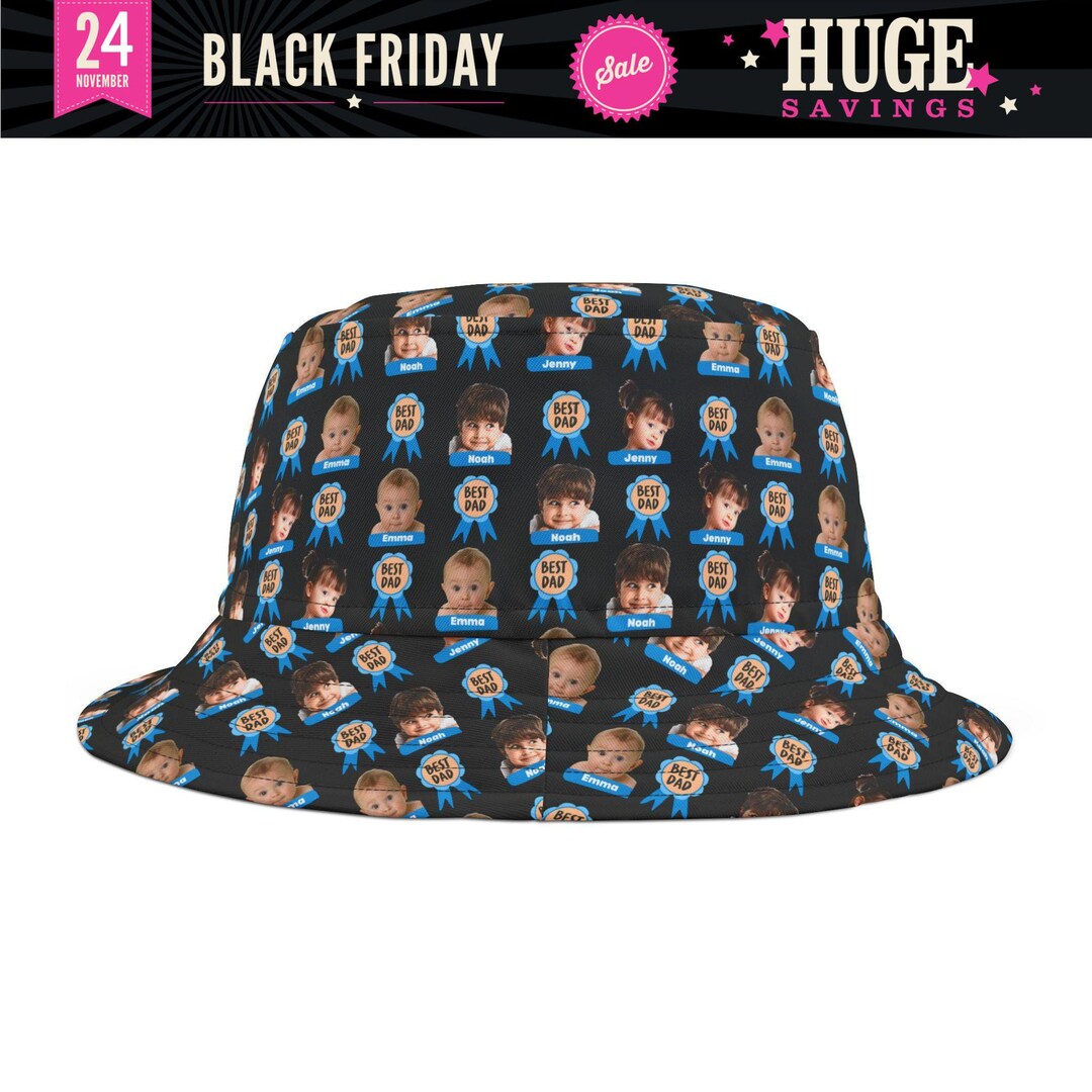 Custom Bucket Hat Dad Personalized Photo Name Kids Gift Father's Day ...