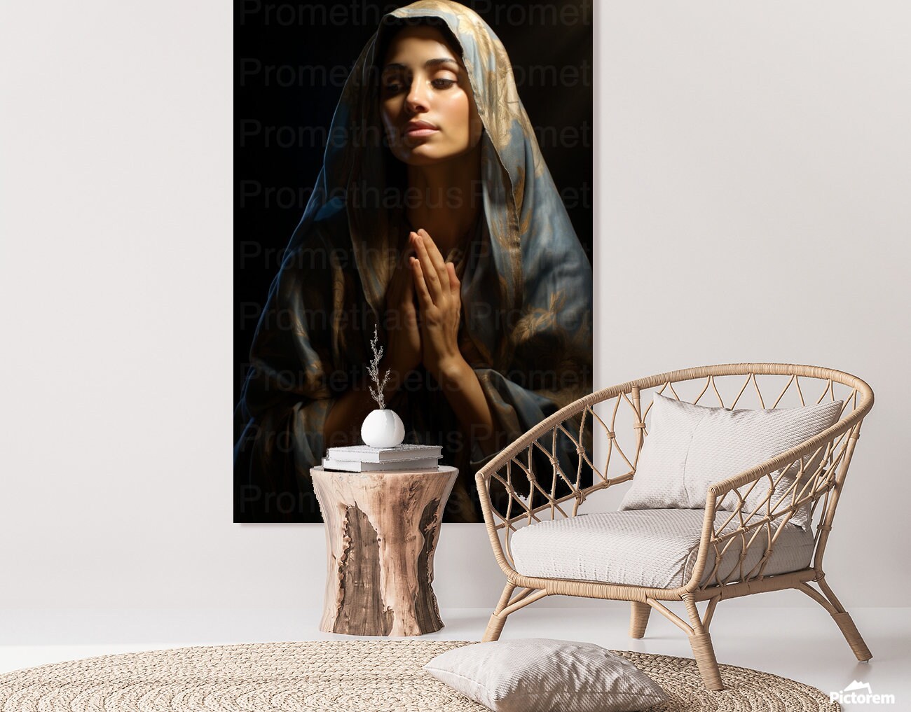Blessed Virgin Mary Portrait Art Digital Download Mother Mary - Etsy