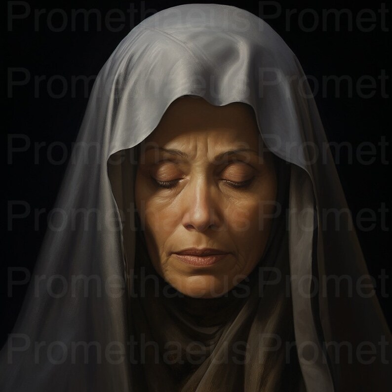 Our Lady of Sorrows Blessed Virgin Mary Portrait Digitally Download ...